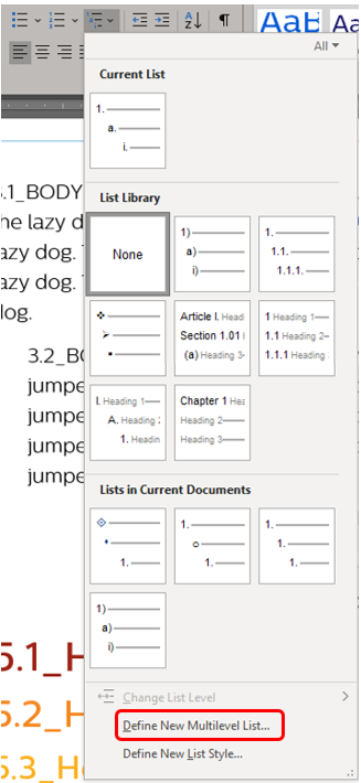 Defining Multilevel Lists – Ryn Nicol